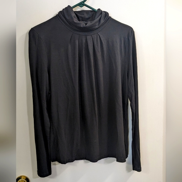 Talbots | Tops | Talbots Black Drapey Turtleneck | Poshmark